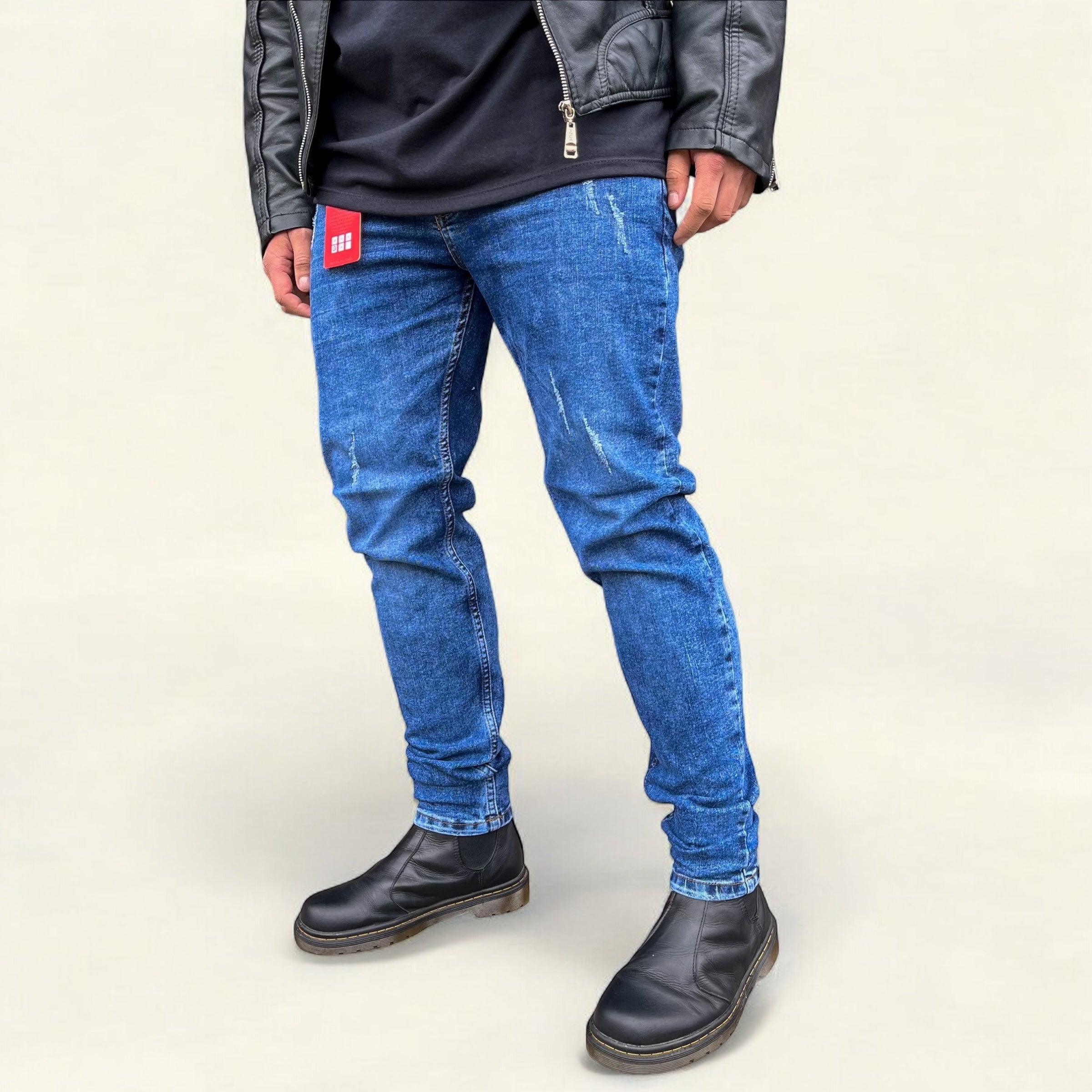 Jean slim hombre clásico tono Azul medio – Strong Jeans
